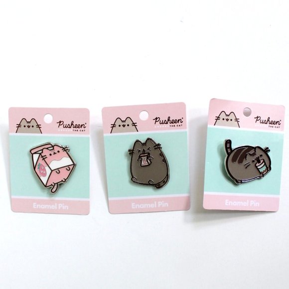 Pusheen | Jewelry | Pusheen The Cat Enamel Pins Set Of 3 Boba ...